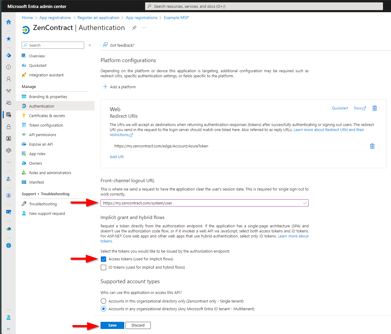 Set Up Microsoft Outlook and SharePoint (Step 1: Create Azure Application) – ZenContract